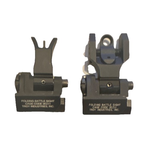 Troy Industries Folding Battle Sight Set Front & Rear for Rifle Black ...