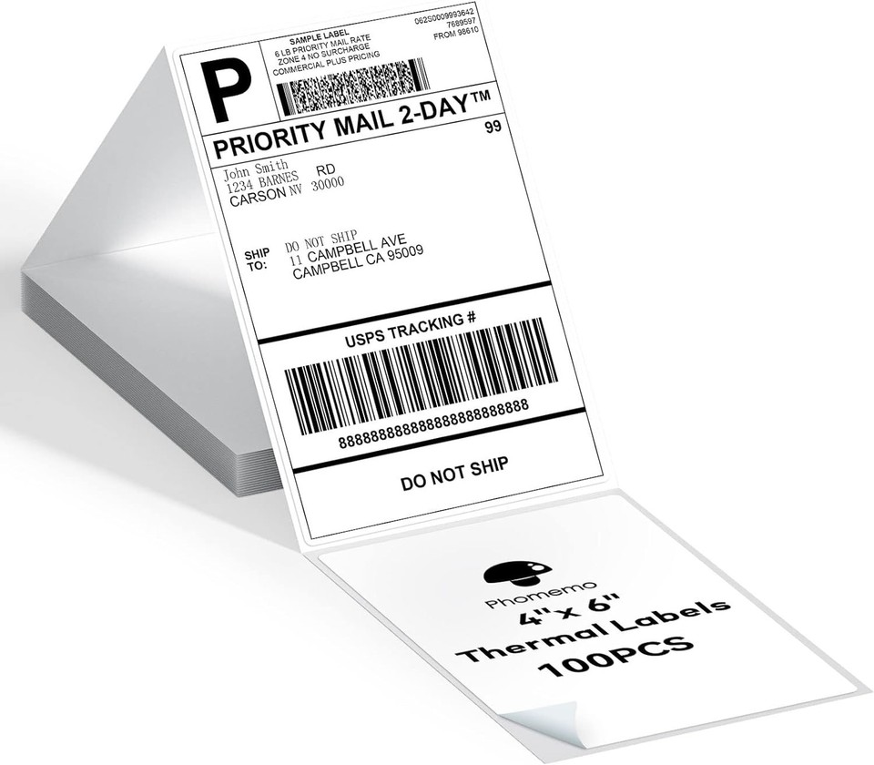 Phomemo Bluetooth Thermal Shipping Label Printer 4X6 Thermal Label ...