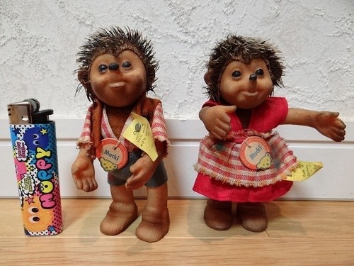 Vintage STEIFF Macki Mucki 2 figure set Germany Great condition Antique ...