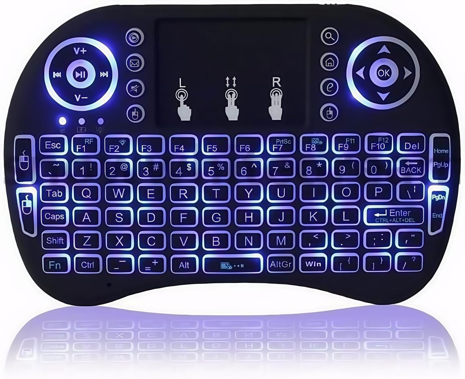 Wireless Mini Keyboard Remote Control Touchpad Mouse Combo Controller ...