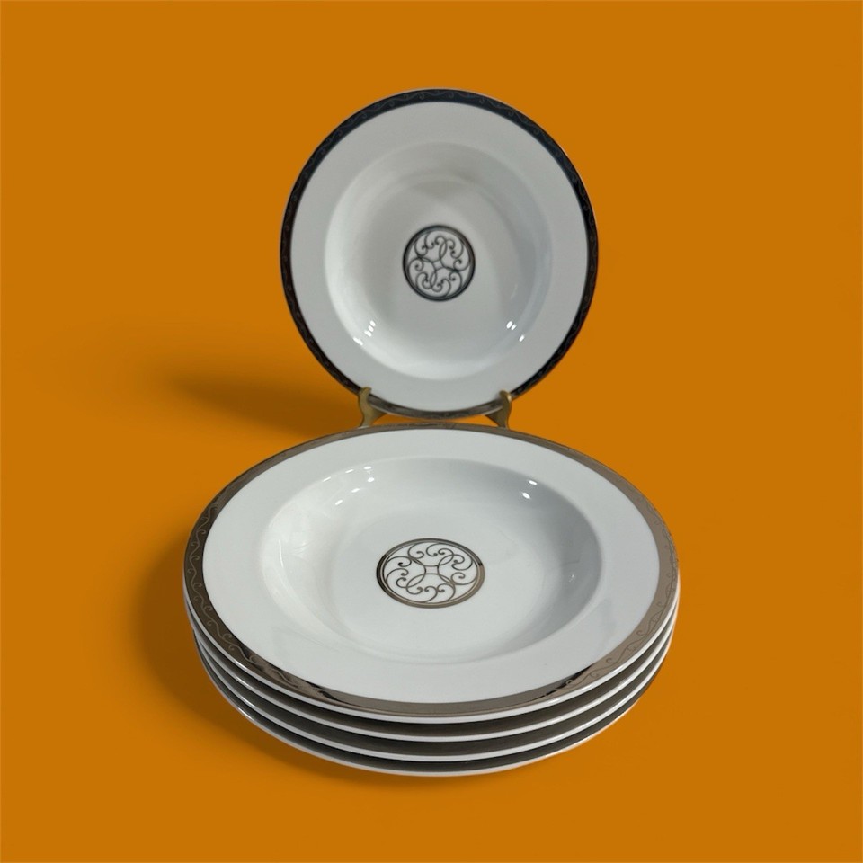 Set Of 5Pc Porcelain Plaza SPAL Salad/Dessert/ Pasta Bowl Size 9” Made ...