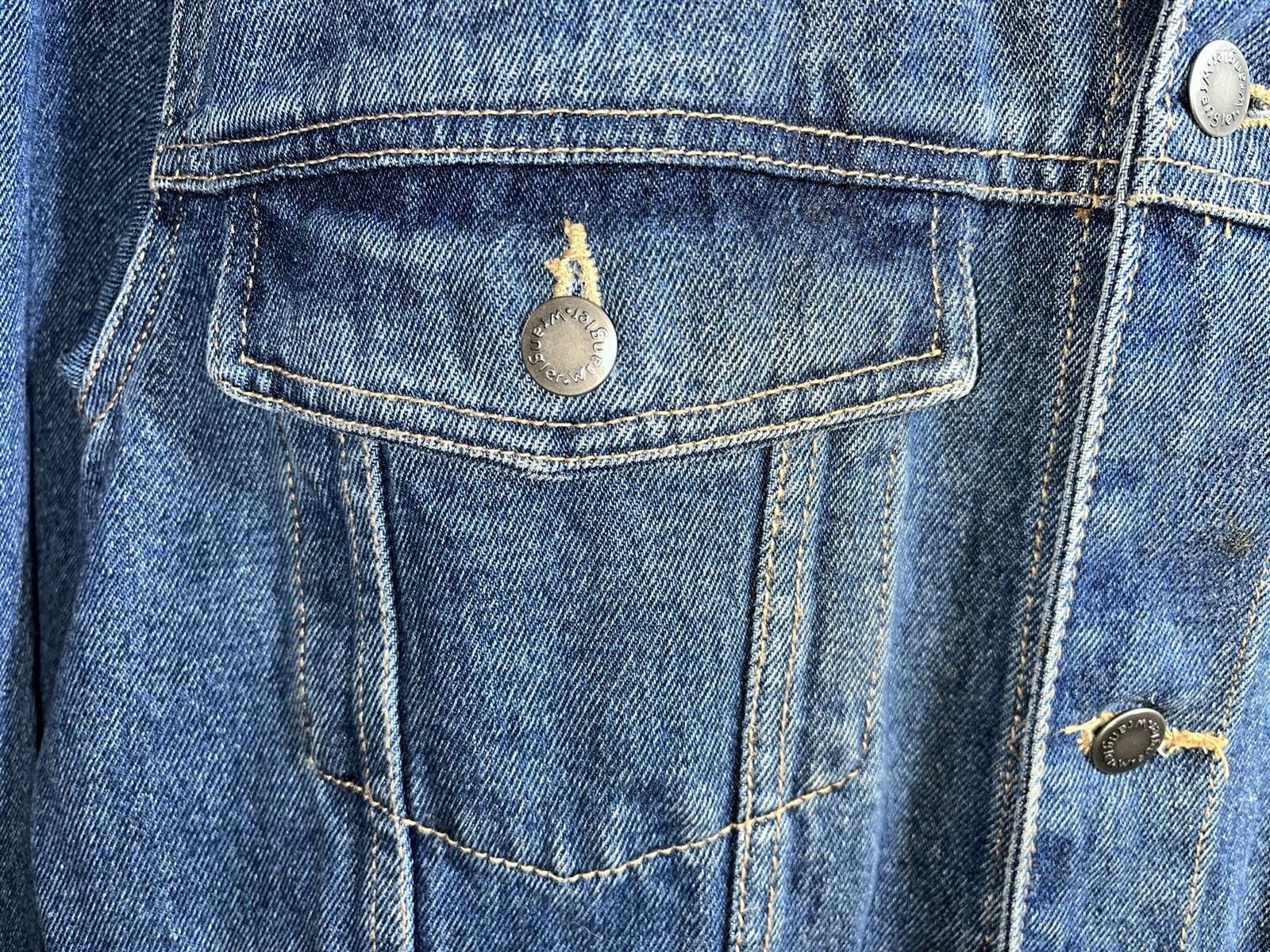 Men's Small Wrangler Hero Vintage Denim Trucker Cowbo… - Gem