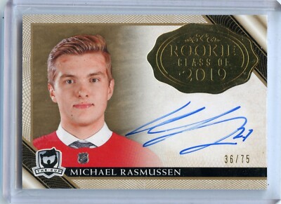 2018-19 The Cup Rookie Class of 2019 Gold #2019-MR Michael Rasmussen AU ...