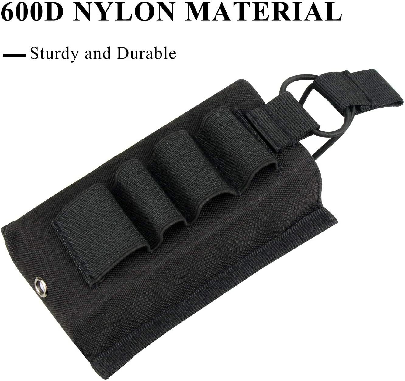 Molle Rifle Magazine Pouch & 4 Rounds 12GA Elastic Shotgun Shell Holder ...