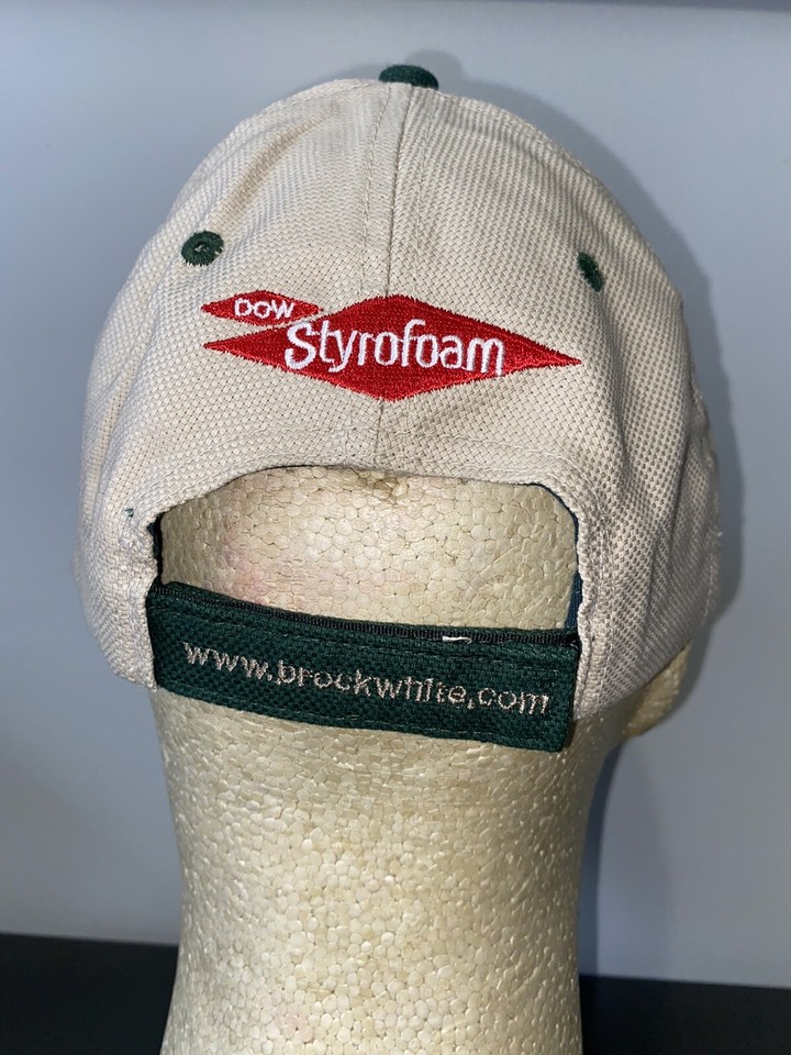 Vintage Brock White Styrofoam DOW Trucker Hat Baseball Cap Lid | eBay