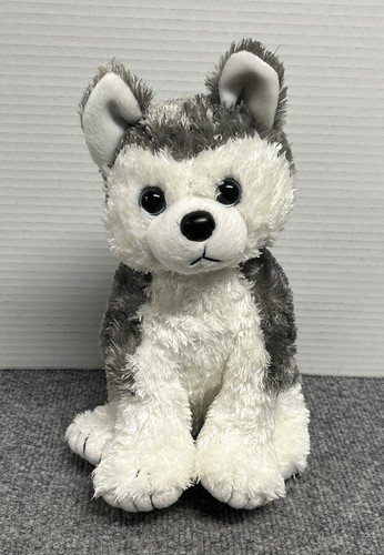 Ty Slush Husky Dog Puppy 10" Plush White Gray Malamute 8421020454| eBay