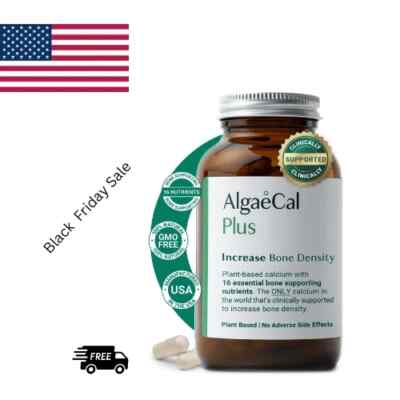 ALGAECAL Plus - Organic Red Algae Calcium Supplement, Vitamin K2 MK7 ...
