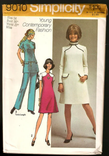 Simplicity 9010 Size 14 Bust 36 Cut and Complete Dress Tunic and Pants ...