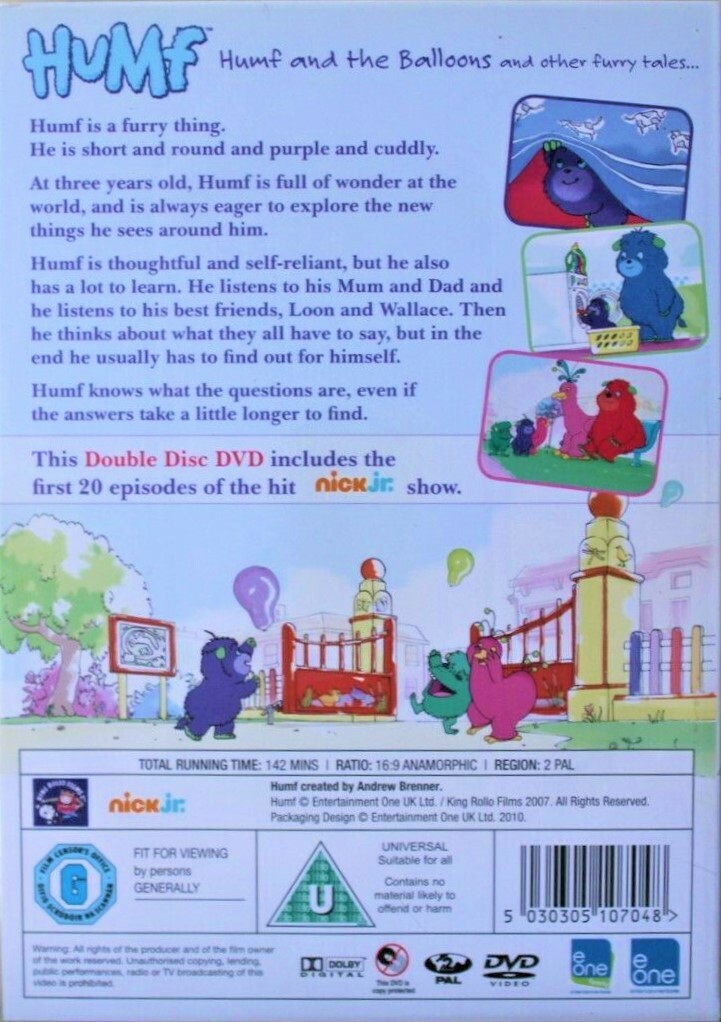 Humf - Vol.1 - Humf and the Balloons (DVD, 2010) for sale online | eBay UK