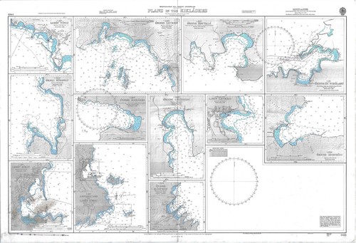 Admiralty 1833 Mediterranean Sea Plans In The Kikladhes Chart Map ...