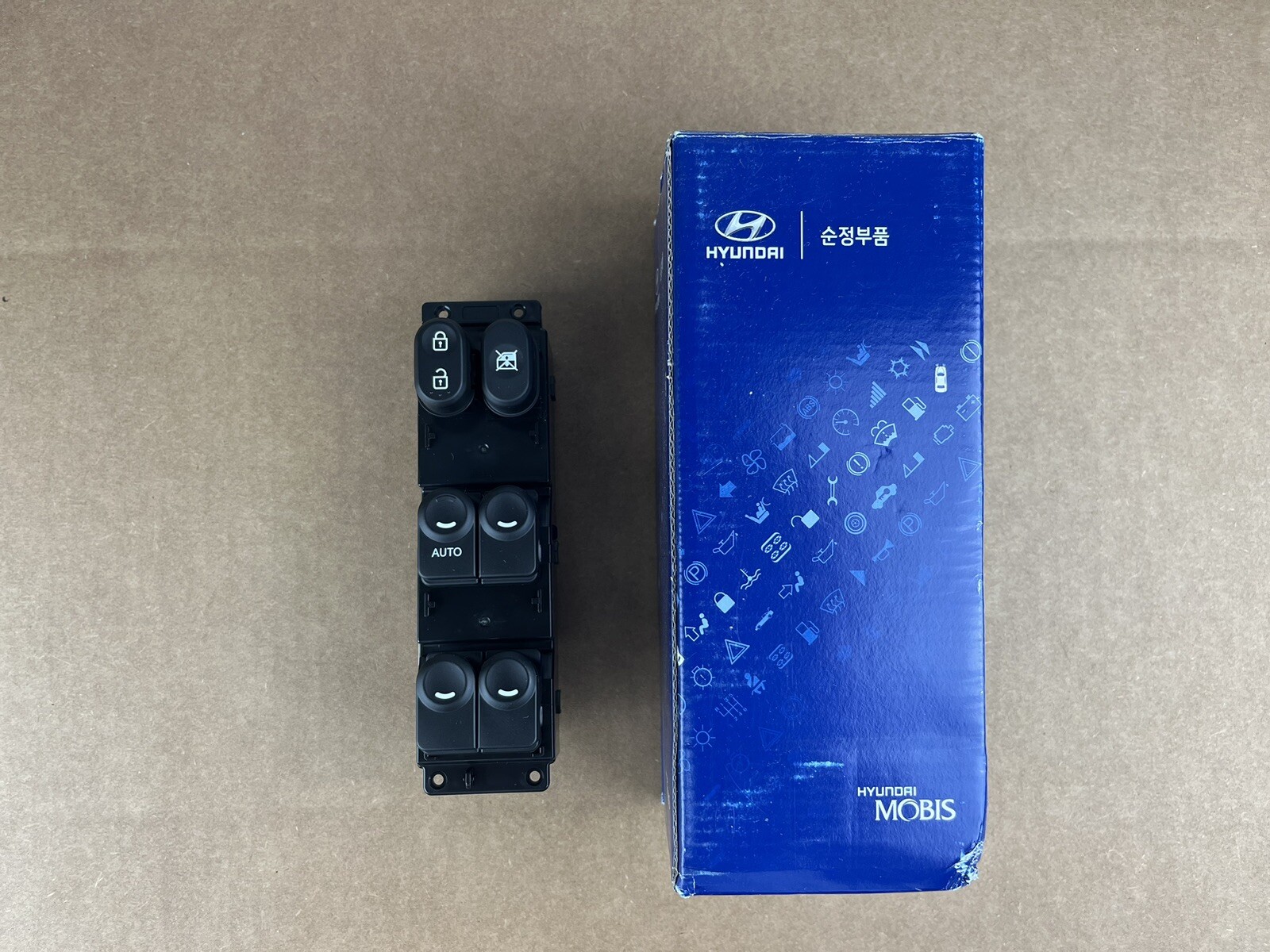 Accent 2012 to 2017 Driver Door Power Window Switch Black Original AUTO ...