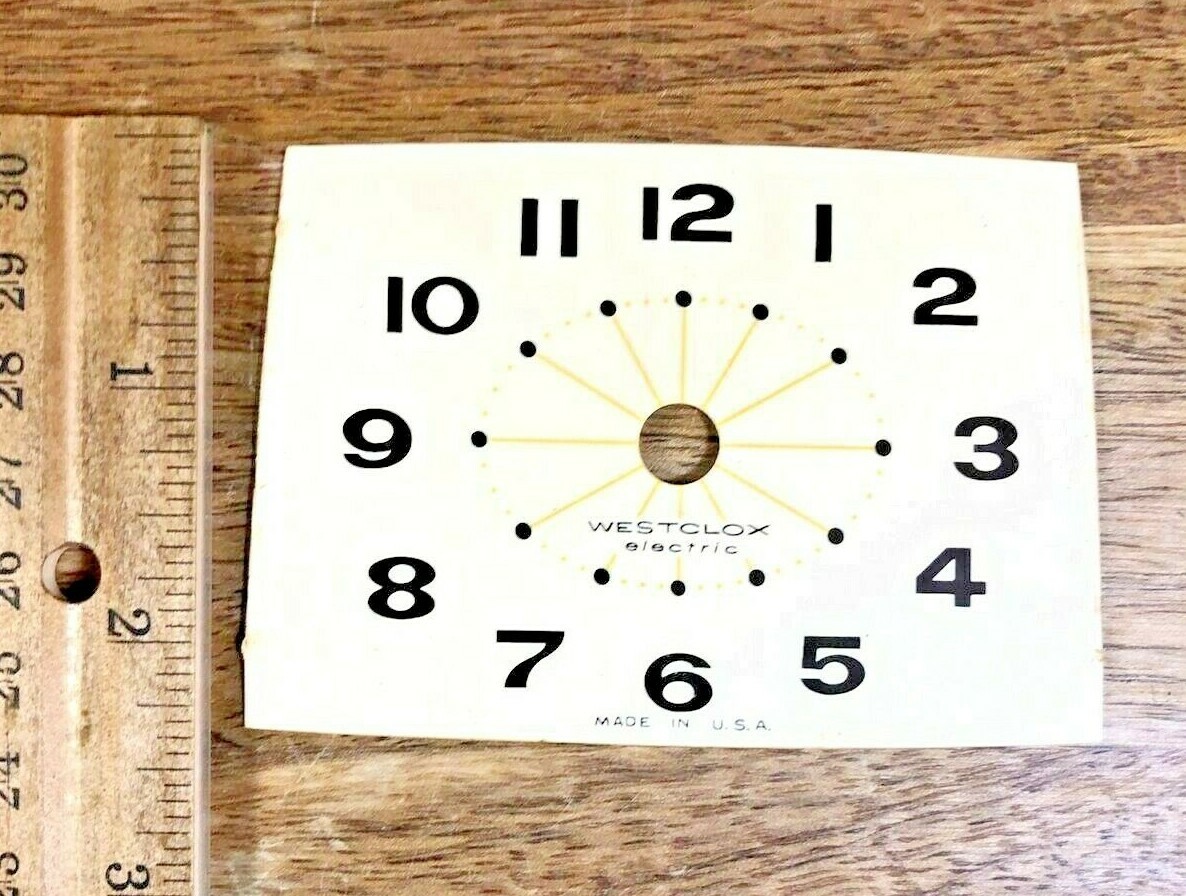 Westclox Electric Clock Dial Pan, Made of Paper Cardstock (K5687) | eBay