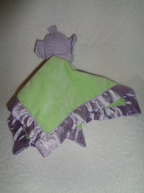 Elephant Disney Lumpy Pooh Heffalump Plush Purple Green Baby Security ...