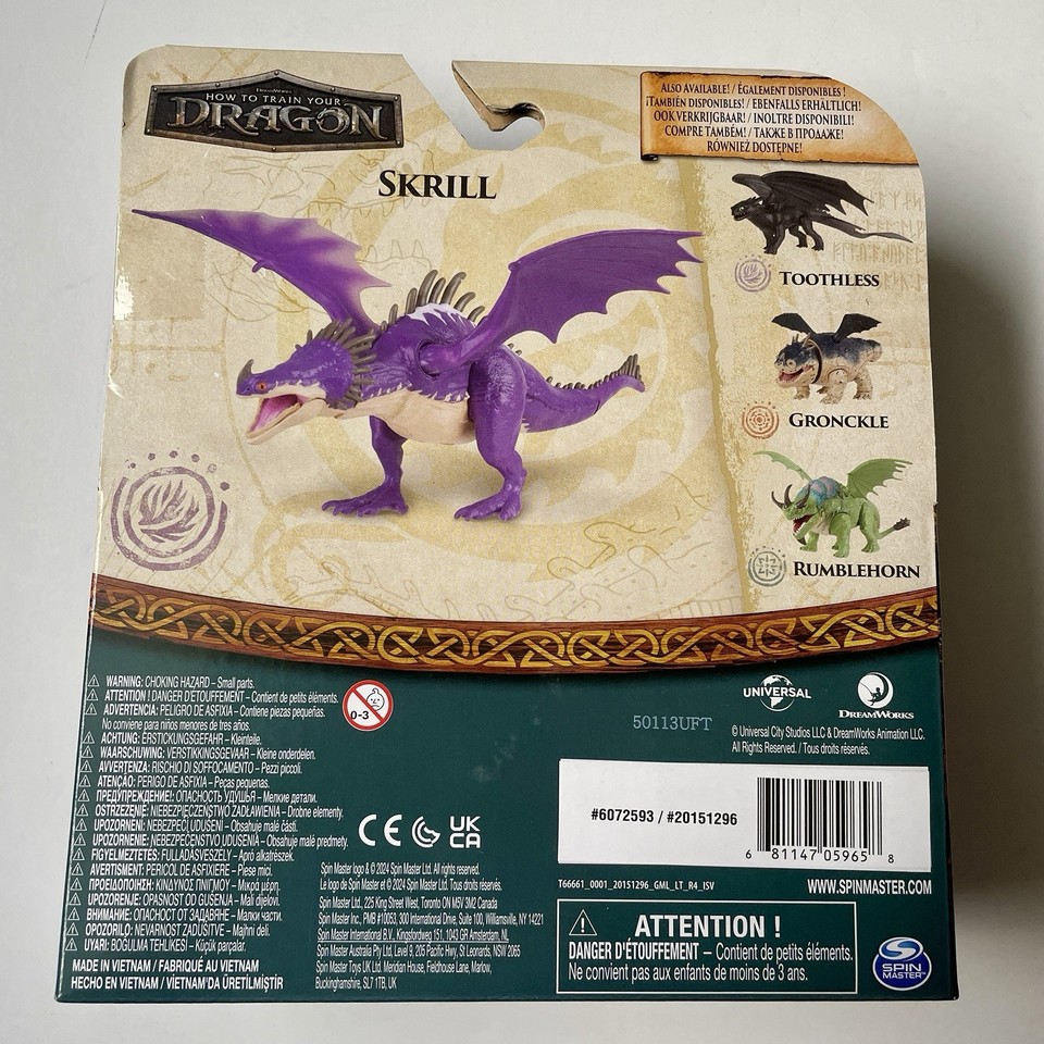 Spin Master DreamWorks How To Train Your Dragon SKRILL 7" Figure NEW ...