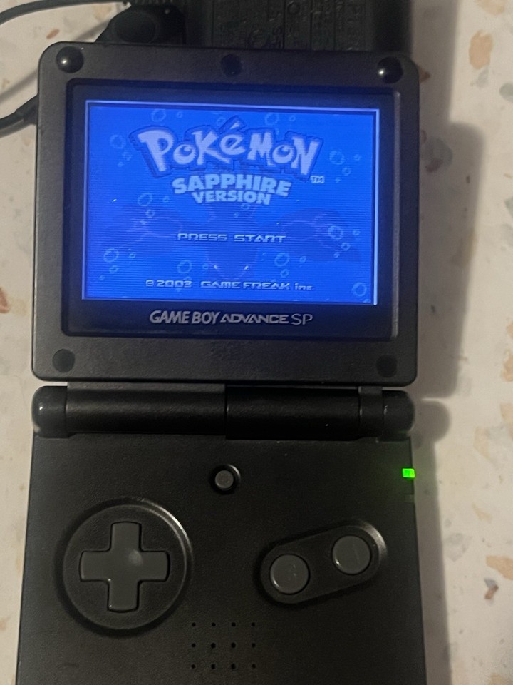 GBA SP Pokemon Emerald Sapphire Ruby Leaf Green Fire Red Bundle W ...