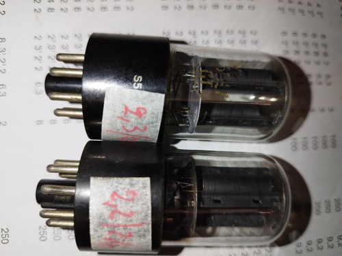 RARE Matched Pair RCA VT-229/6SL7GT/ECC35 Black plates tubes - Test ...
