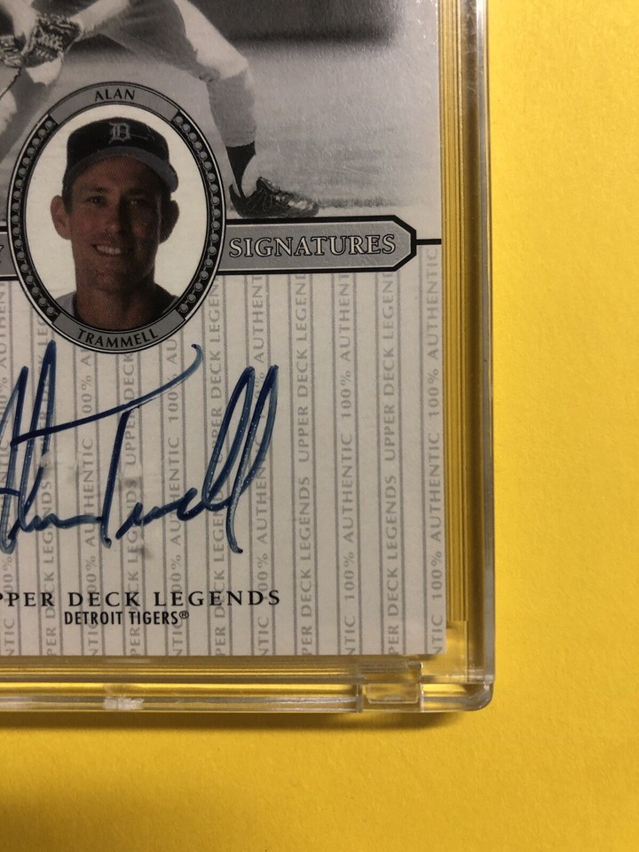 2000 UPPER DECK ALAN TRAMMELL ON CARD LEGENDARY SIGNATURES DETROIT ...