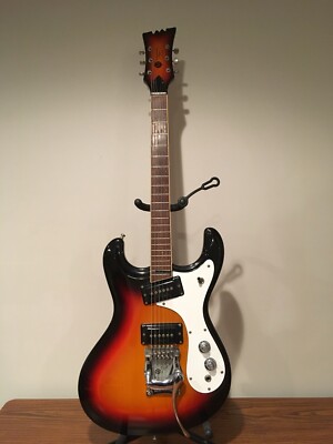 Vintage Mosrite Mach 1 Guitar Sunburst w/Original Case Strap 1970 ...