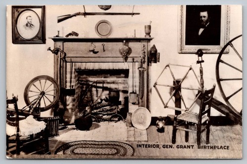 Postcard: Interior, Ulysses S. Grant, Birthplace, Point Pleasant, Ohio ...