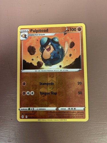 Pokemon Card Evolving Skies 89/203 089/203 Palpitoad Reverse Holo ...