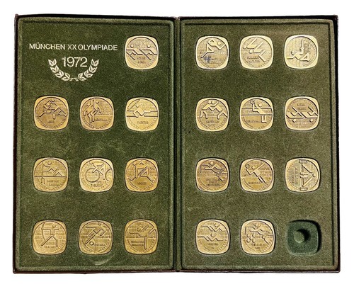 Munich 1972 Games XX Olympiad Canadian Olympic Assc. Souvenir Coin Book ...