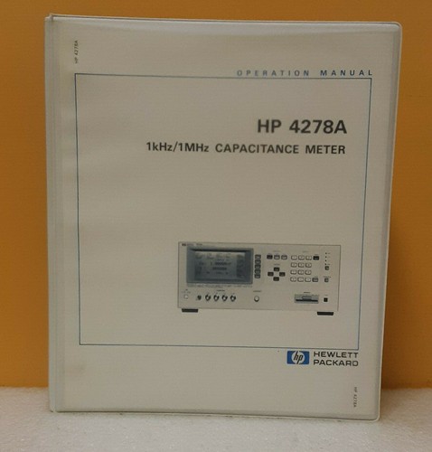 HP 04278-90000 4278A 1kHz/1MHz Capacitance Meter Operation Manual | eBay