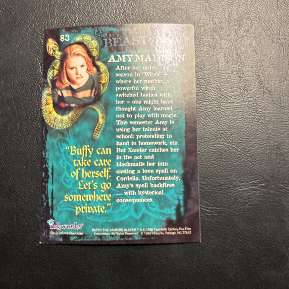 Jb5c Buffy The Vampire Slayer Season 2 1999 83 Amy Madison, Elizabeth ...