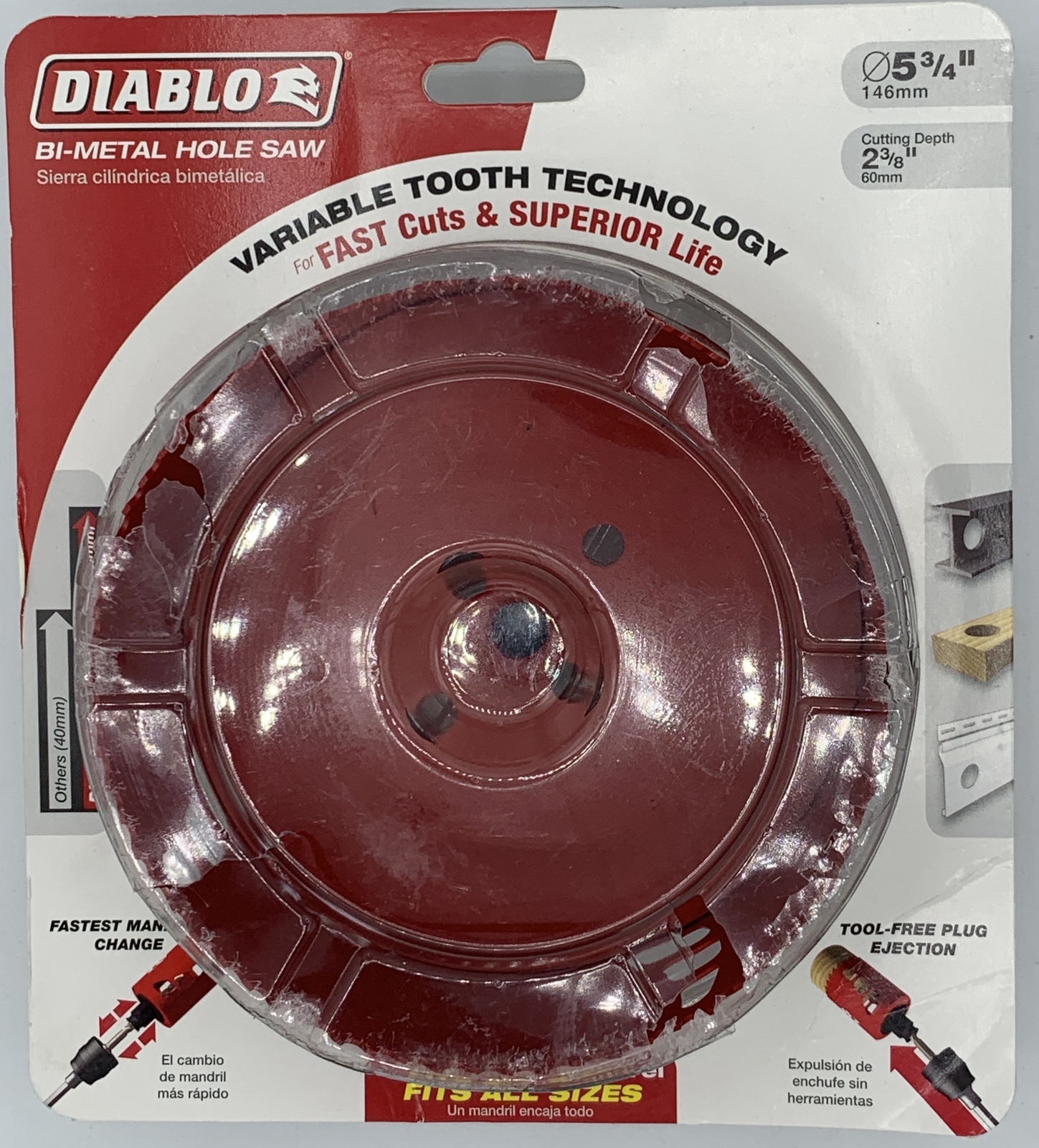 Freud-Diablo DHS5750 DB 5-3/4 X60MM Hole Saw | eBay