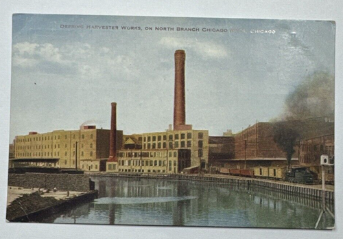 Deering Harvester Works Chicago, IL On North Branch Chicago River Vtg ...