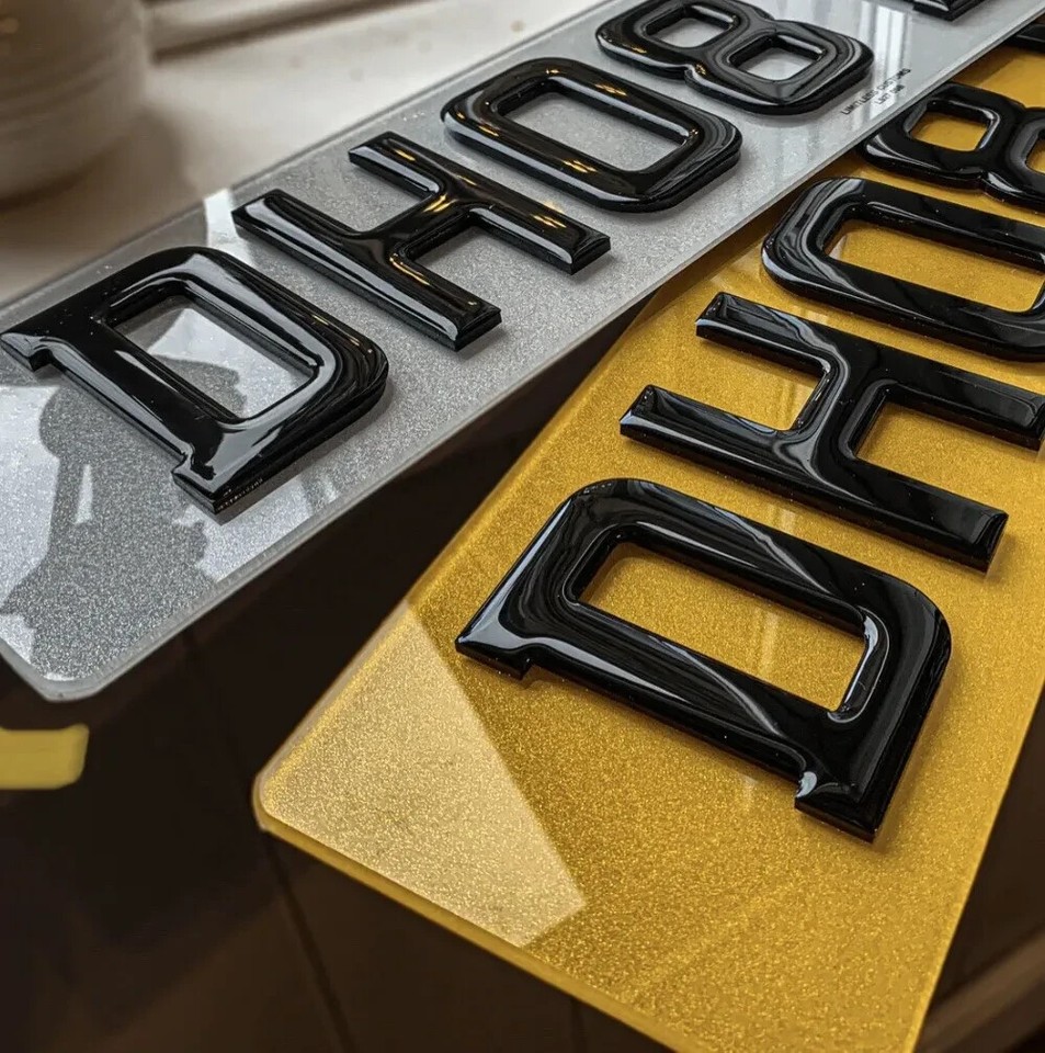 3D 4D Gel Number Plates - Design Your Number Plates Road Legal | eBay UK