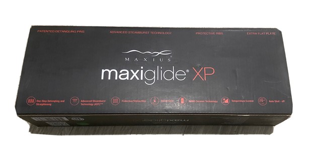 Maxius MaxiGlide Professional Hair Straightener Flat Iron Steam Burst ...