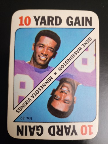 1971 Topps Game Gene Washington #32 OF 52 Minnesota Vikings 10 YARD ...