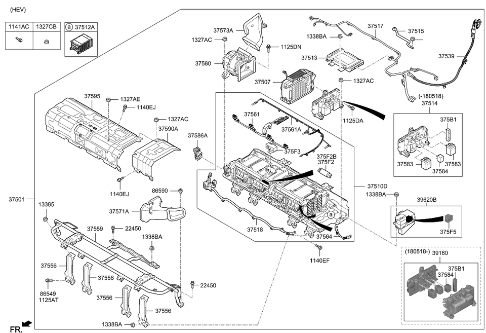 Genuine OEM Hyundai Kia Battery Module Assy-Low Voltage 37507L5000 For ...