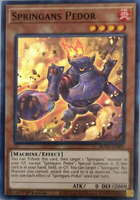 Yugioh 3x Springans Pedor - BLVO-EN007 - Common - 1st Edition | eBay