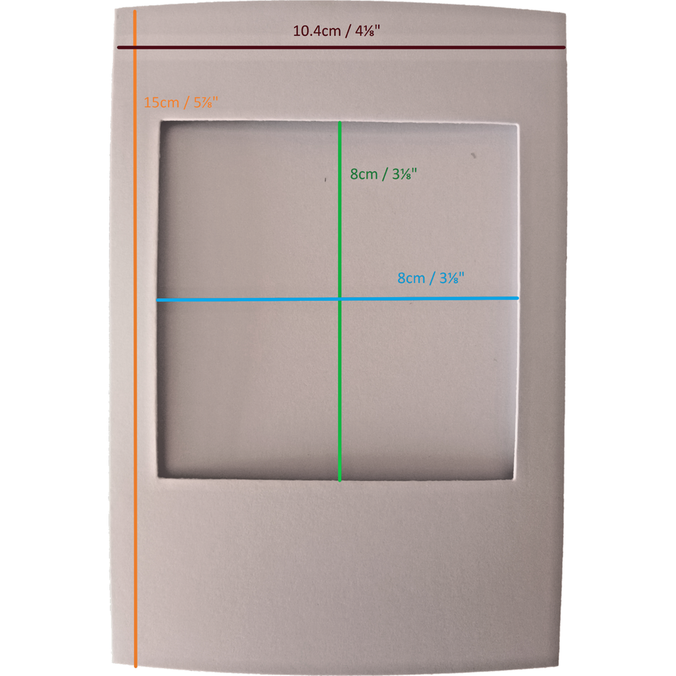 Square Aperture Tri-Fold Cards A6 White Smooth Linen Speckle 5 Pack ...