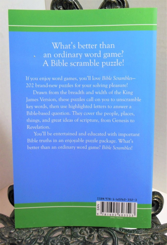 BIBLE SCRAMBLES Word Puzzles Games KJV Biblical Base Jumble Book NEW ...