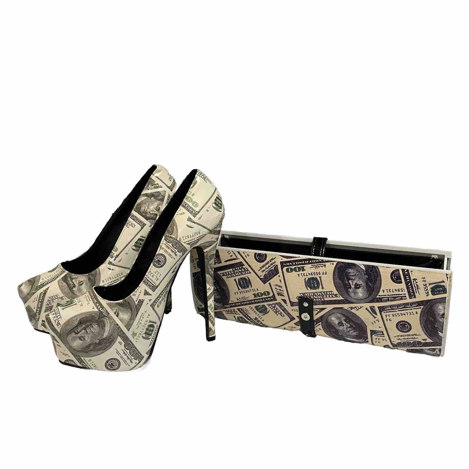 Sheikh Platform Heels Hundred Dollar Bill And Vintage… - Gem