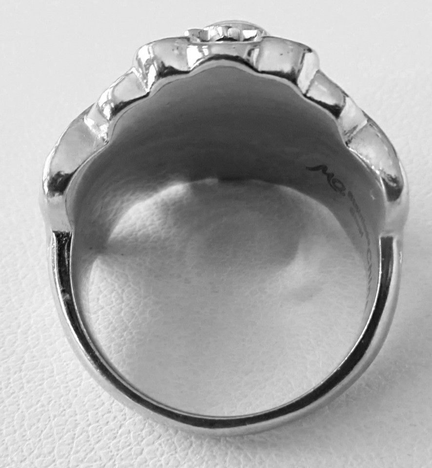 Stainless Steel and Gold Tone Nativity Stone Ring Michael Anthony | eBay