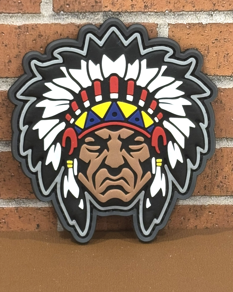 PVC Tactical Morale Patch - Indian Patch - Warrior Chief Patch | eBay