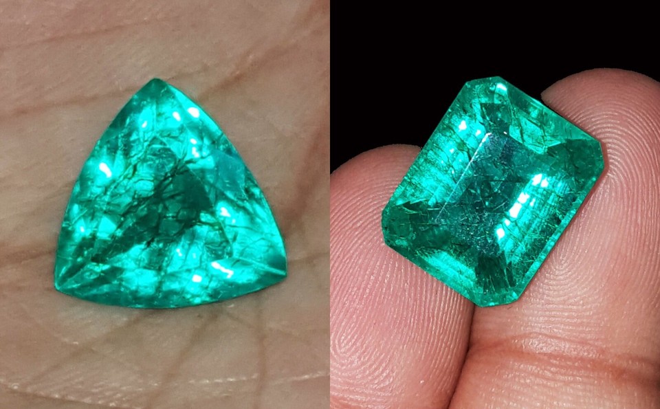 Mélange De Formes Émeraude Naturelle Certifiée Gemmes Libres 8 À 10 Ct ...