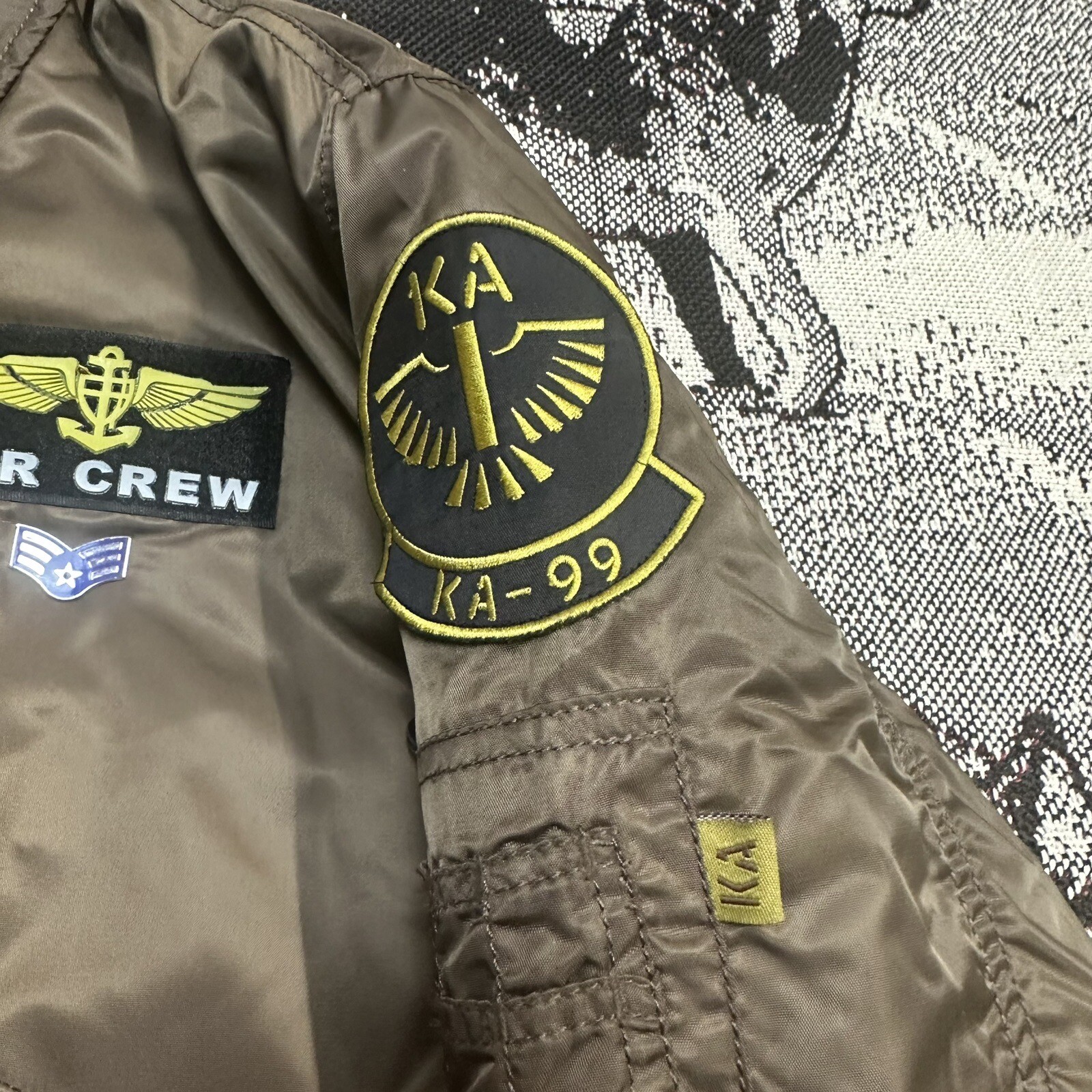 Knox Armory Bomber Flight Jacket W/ Numerous Patches … - Gem