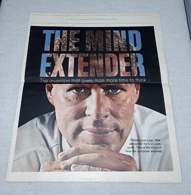 1979 NEW YORK TIMES NEWSPAPER IBM THE MIND EXTENDER HOW THE CUMPUTER ...