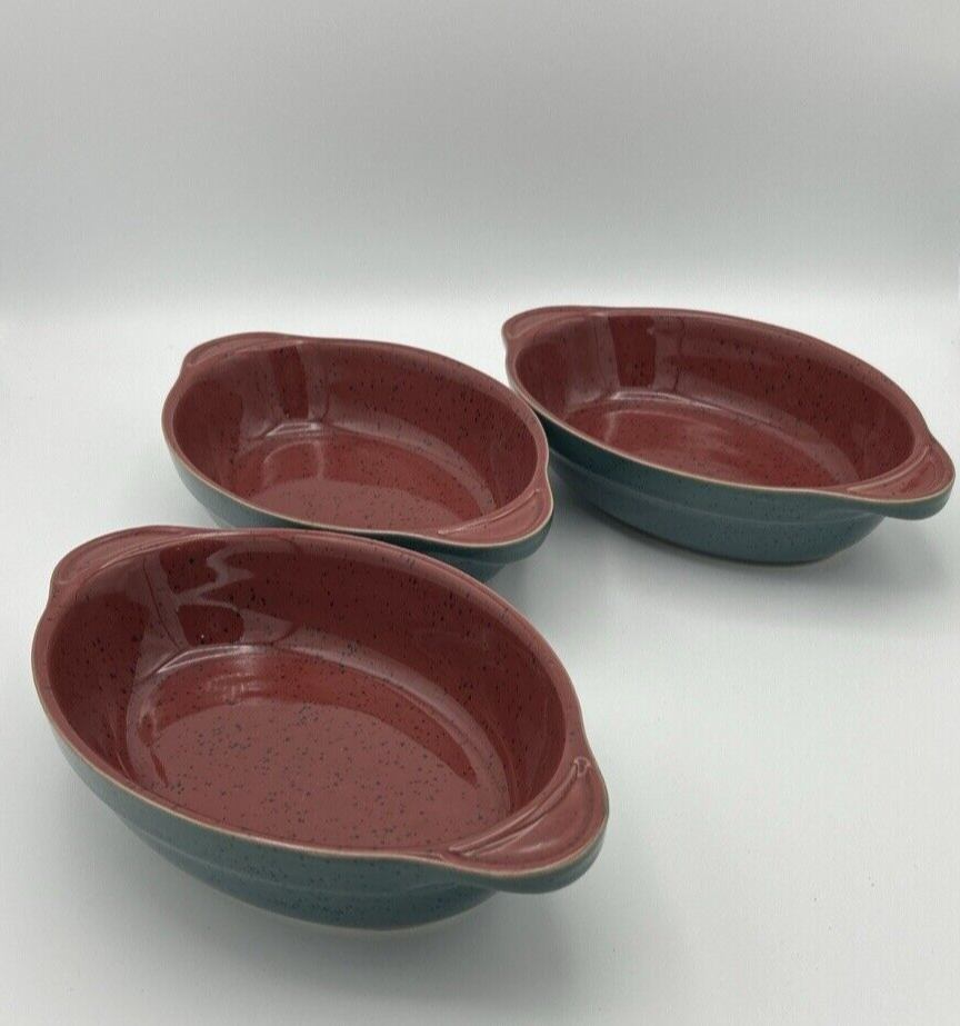 Denby Classic Harlequin Oval Small Casserole Dishes England ~ 9”~Set of ...