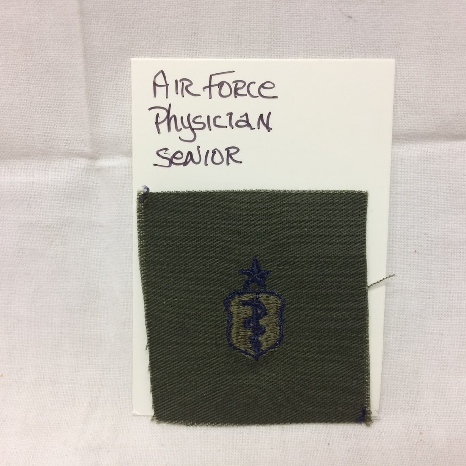 Vintage Military Patch Air Force Senior Physician Olive Variant | eBay