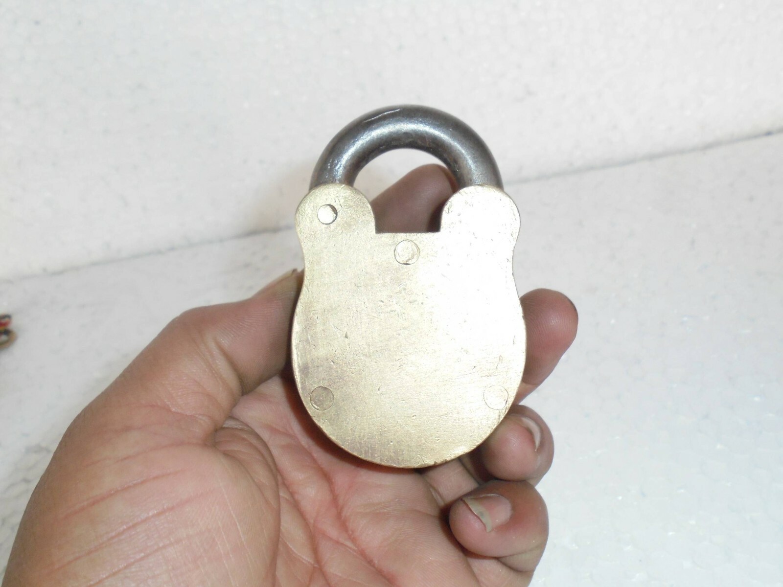 Vintage Brass Handcrafted 6 Leaver Tricky 2 Key Pad Lock , Nice Patina ...