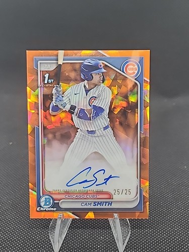 2024 Bowman Draft Sapphire Cam Smith - 1st Bowman Orange Auto 25/25 | eBay