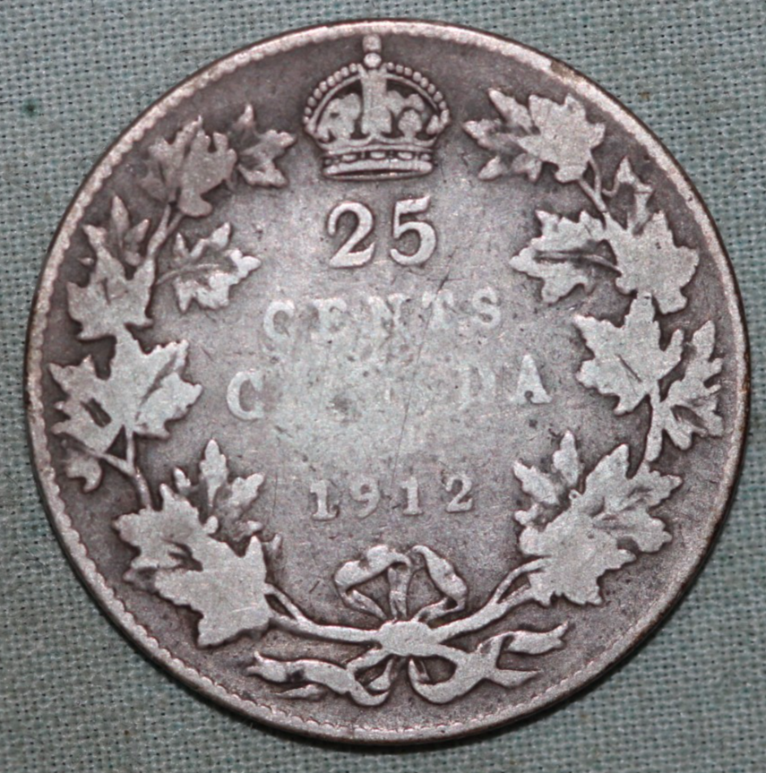 Canada 1912~ Silver 25 Cents ~ George V~ 99 ¢ Tracked shipping | eBay
