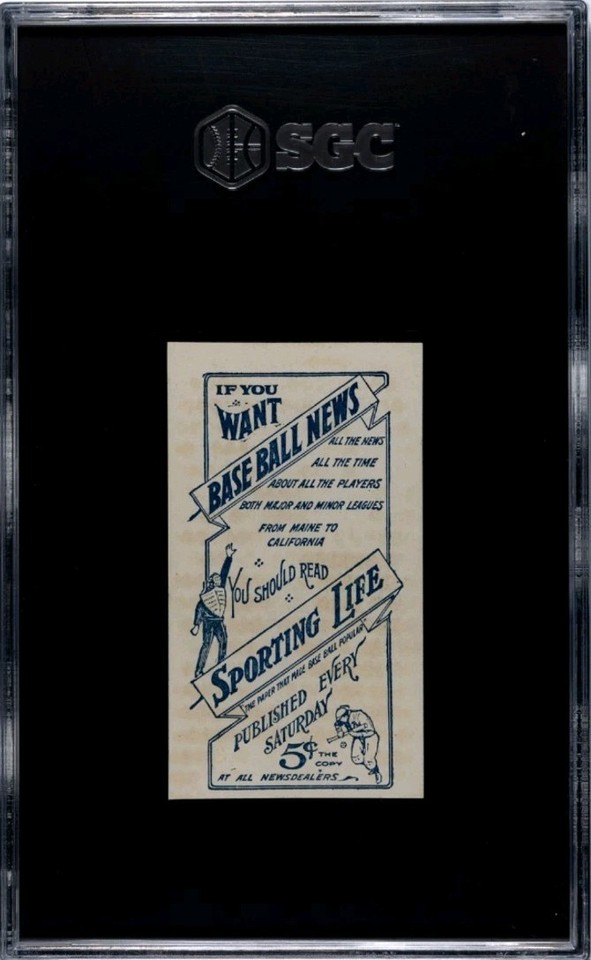 ADDIE JOSS 1911 M116 Sporting Life Freshly SGC Unique Nm/Mt Corners ...