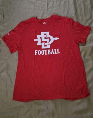 San Diego State Aztecs Football Nike Shirt 2025 STM Exclusive Red Size ...