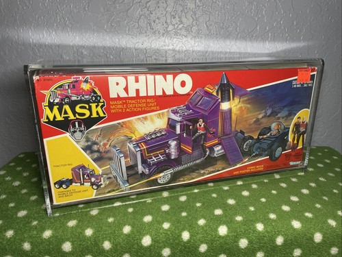 Vintage 1985 Kenner MASK Rhino Complete Box Beautiful Chrome Nice Works ...